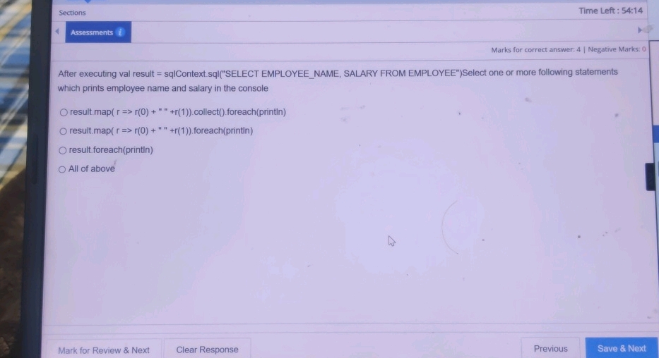 After executing val result = | StudyX