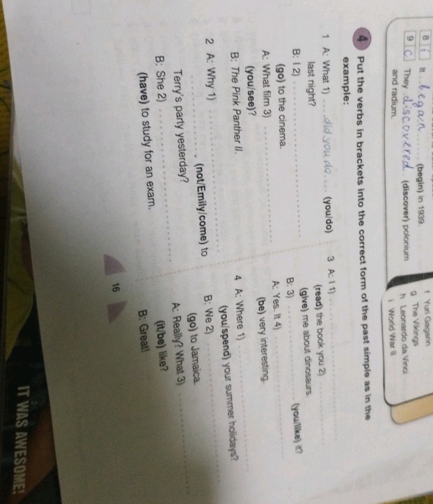 Put the verbs in brackets into the correct | StudyX