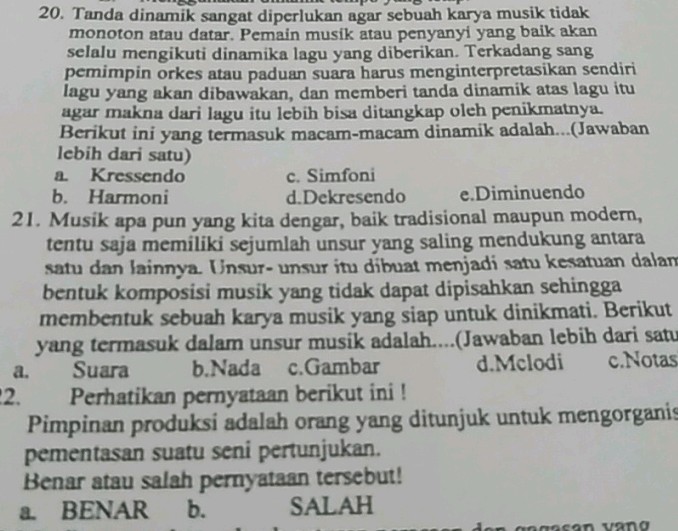 20 Tanda dinamik sangat diperlukan agar | StudyX