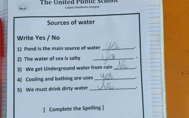 Sources of water Write Yes No 1 Pond is the | StudyX