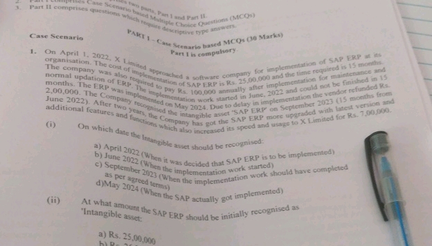 Case Scenario PART 1 - Case Scenario based | StudyX