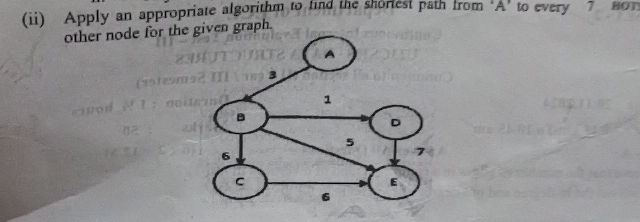 (ii) Apply an appropriate algorithm to find | StudyX