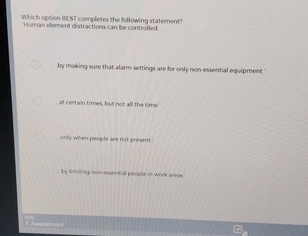 Which option BEST completes the following | StudyX