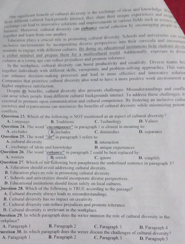 One significant benefit of cultural | StudyX