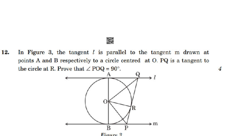 12 In Figure 3 the tangent l is parallel to
