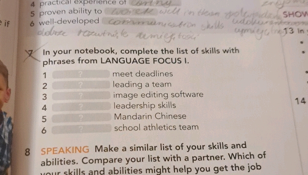 In your notebook complete the list of skills | StudyX