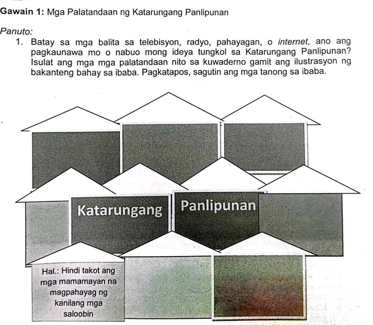 Gawain 1 Mga Palatandaan ng Katarungang | StudyX