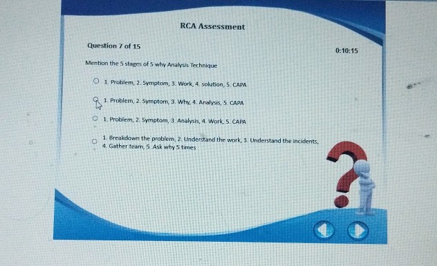 RCA Assessment Question 7 of 15 Mention the | StudyX