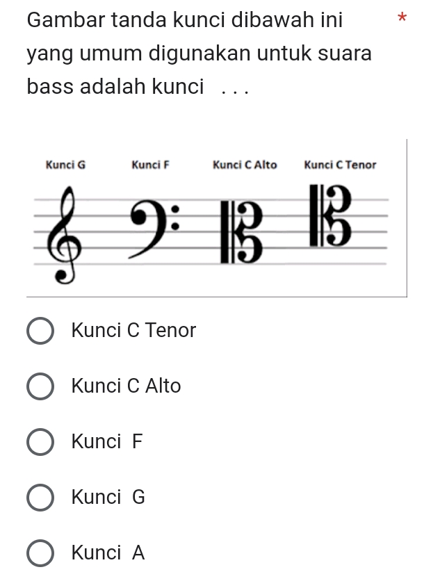 Gambar tanda kunci dibawah ini yang umum | StudyX