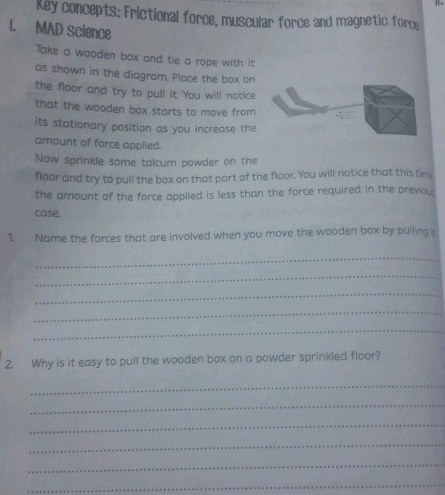 Key concepts Frictional force muscular force | StudyX