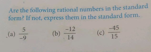 Are the following rational numbers in the | StudyX