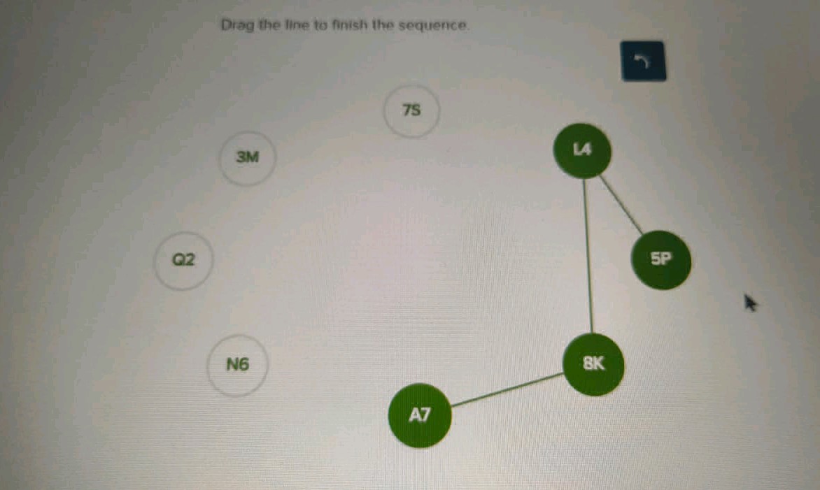 Drag the line to finish the sequence GQ2 3M | StudyX