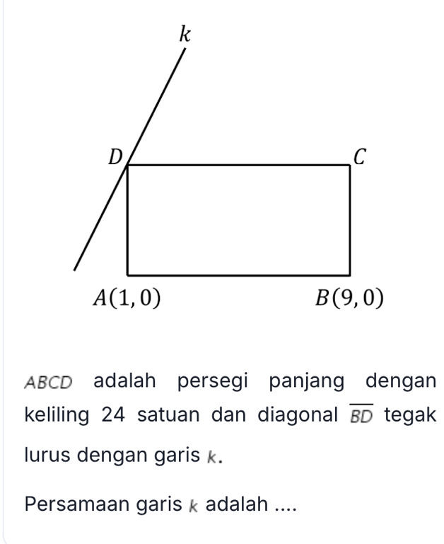 ABCD adalah persegi panjang dengan keliling | StudyX