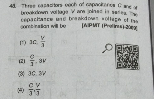 48 Three capacitors each of capacitance C | StudyX