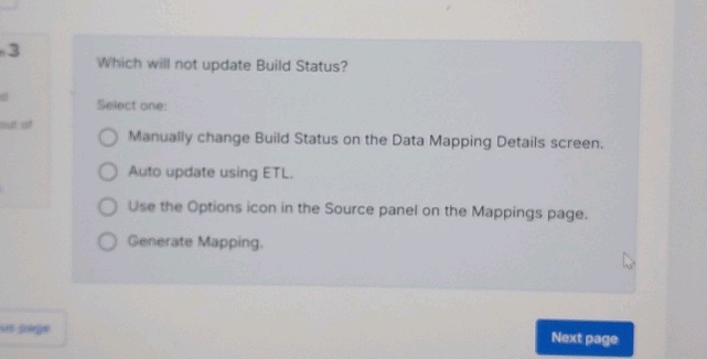 Which will not update Build Status Select | StudyX
