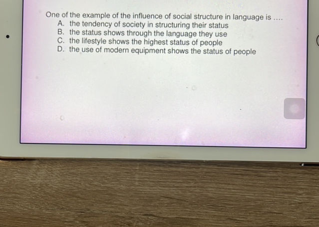One of the example of the influence of | StudyX