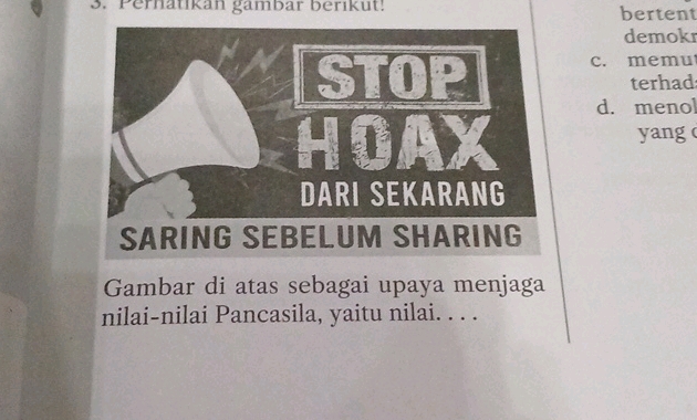 Perhatikan gambar berikut STOP HOAX DARI | StudyX