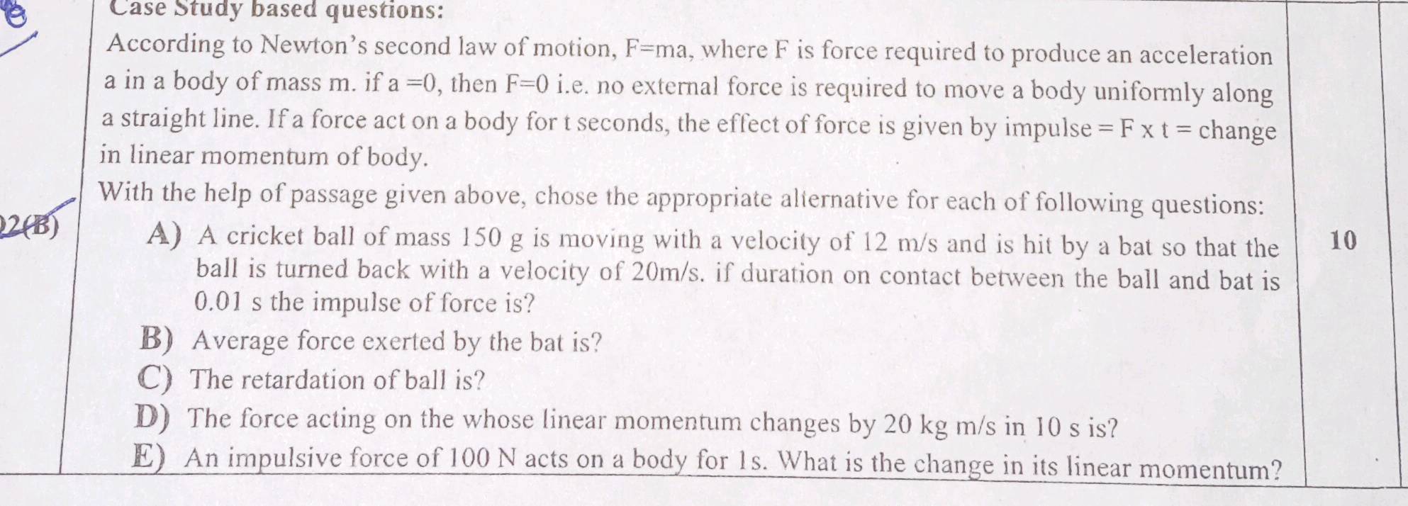 Case Study based questions According to | StudyX