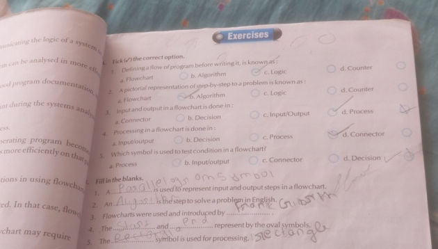 Tick the correct option 1 Defining a flow of | StudyX