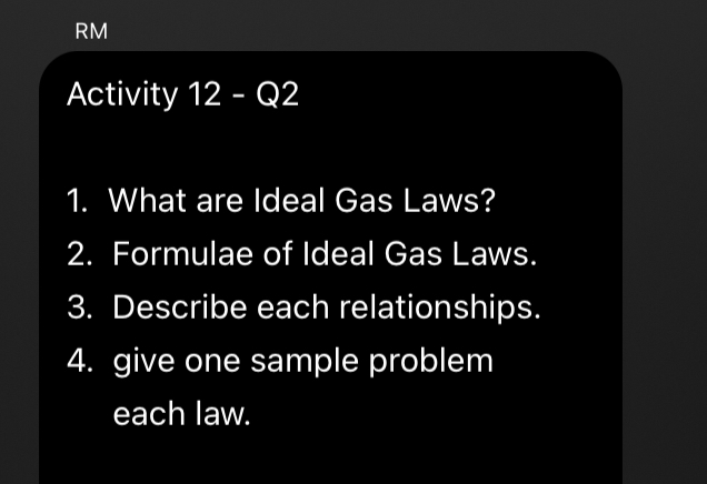Activity 12 Q2 1 What are Ideal Gas Laws 2 | StudyX