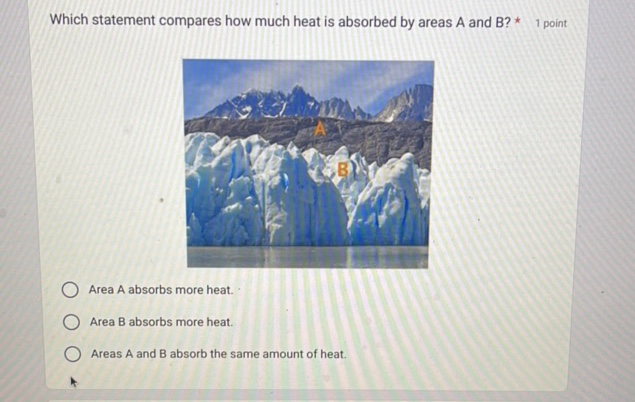 Which statement compares how much heat is | StudyX