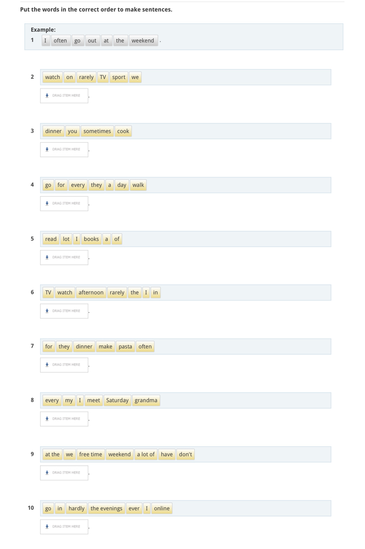 Put the words in the correct order to make | StudyX