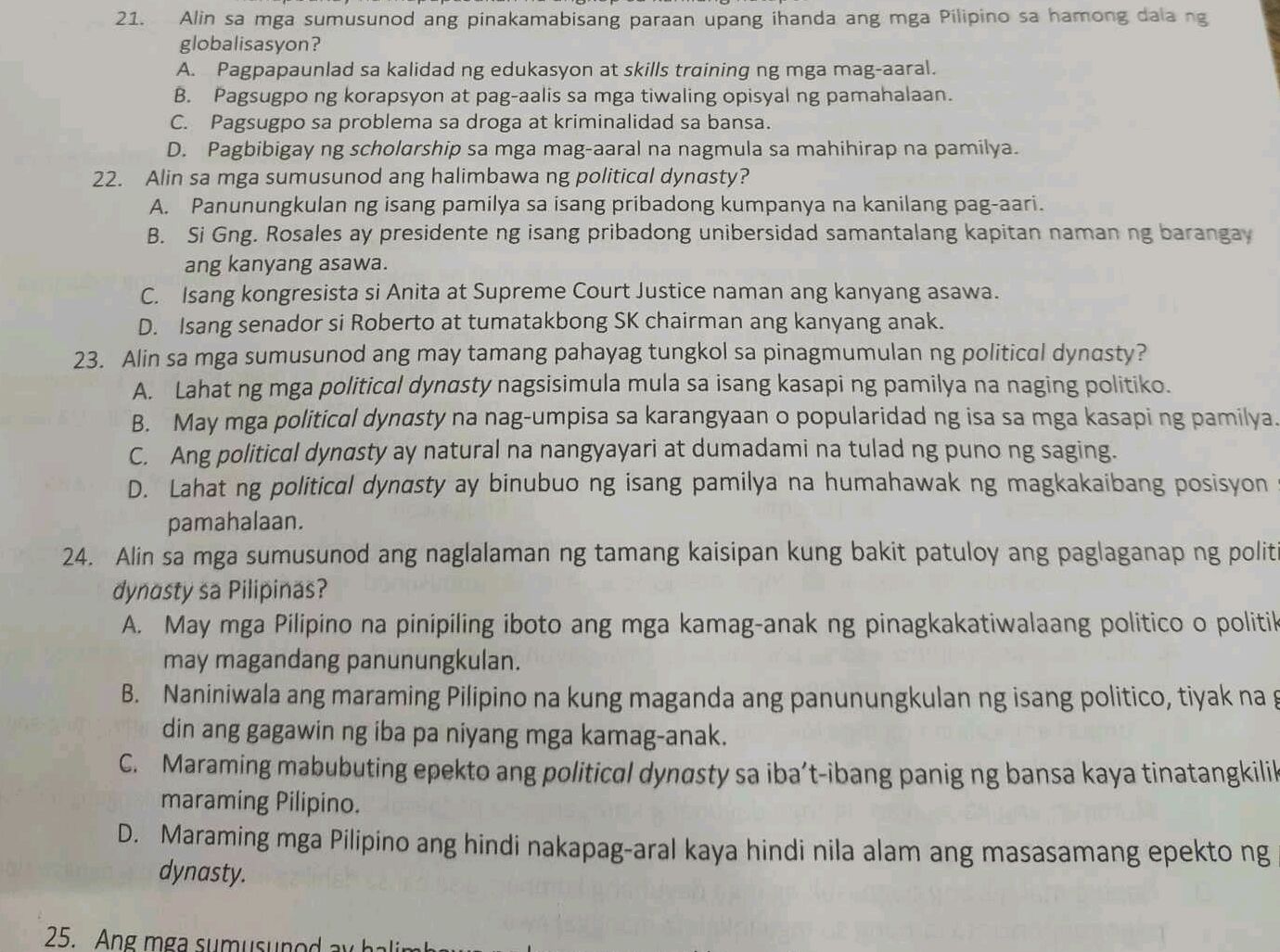 21 Alin sa mga sumusunod ang pinakamabisang | StudyX