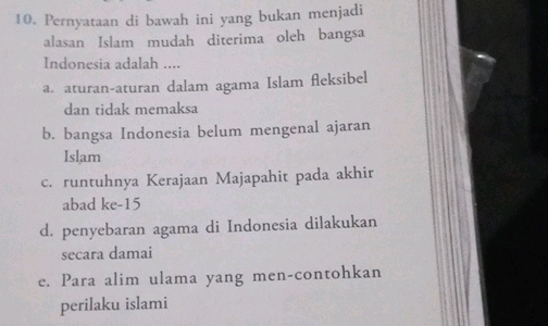 10 Pernyataan di bawah ini yang bukan | StudyX