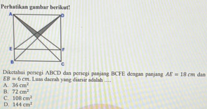 Perhatikan gambar berikut Diketahui persegi | StudyX