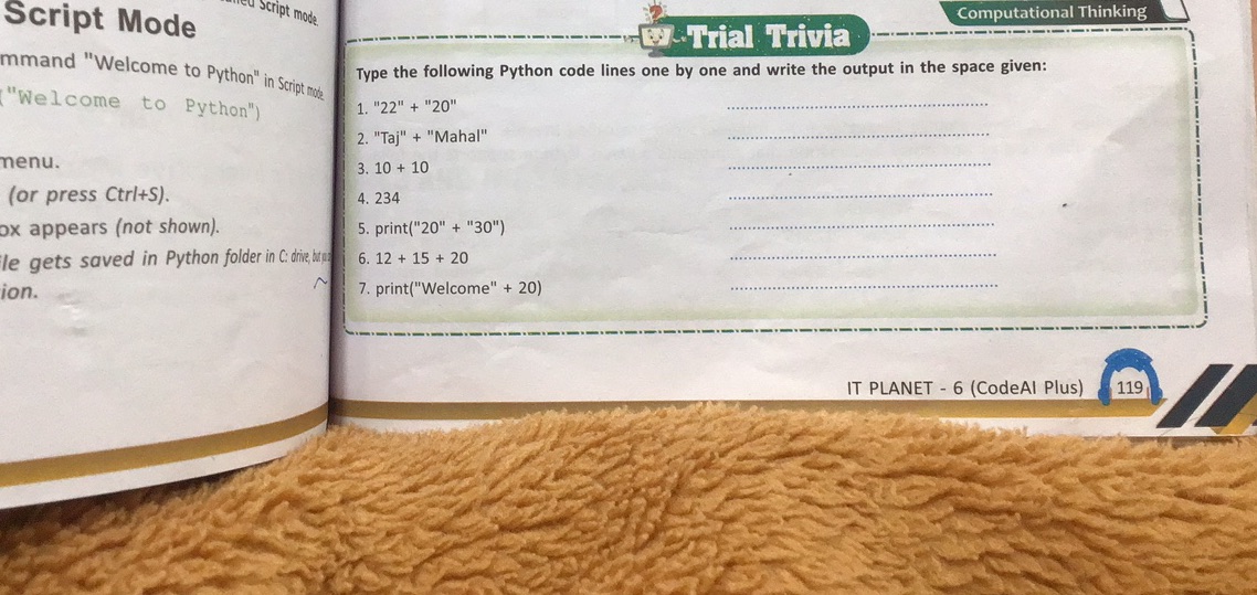 Type the following Python code lines one by | StudyX
