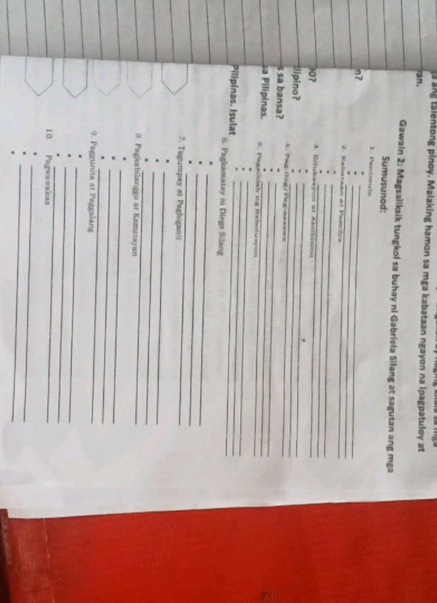 Gawain 2 Magsaliksik tungkol sa buhay ni | StudyX