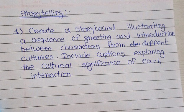 Storytelling 1) Create a storyboard | StudyX