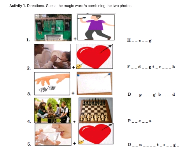 Activity 1 Directions Guess the magic word/s | StudyX