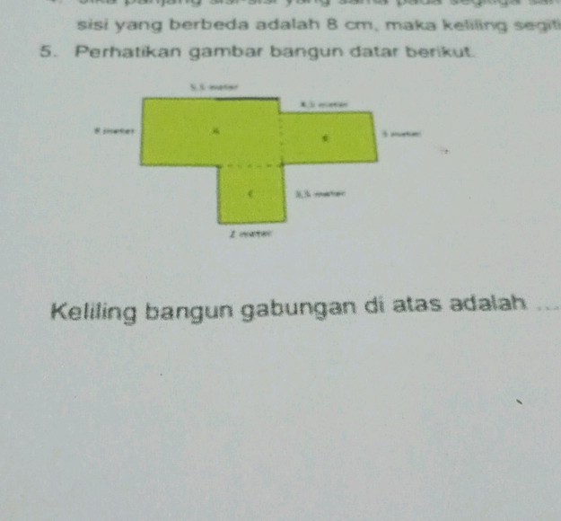 5 Perhatikan gambar bangun datar berikut | StudyX
