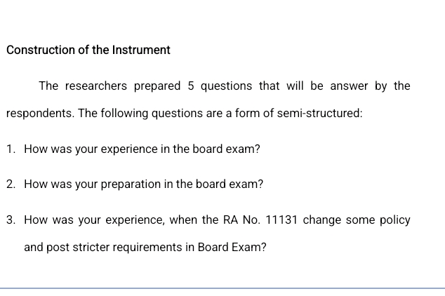 Construction of the Instrument The | StudyX