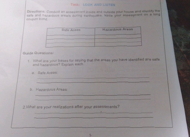 Task LOOK AND LISTEN Directions Conduct an | StudyX