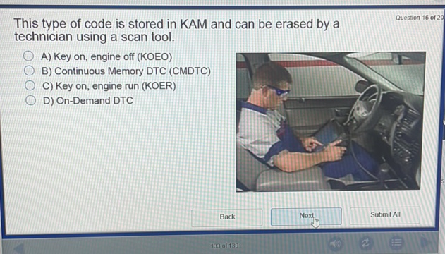 This type of code is stored in KAM and can | StudyX
