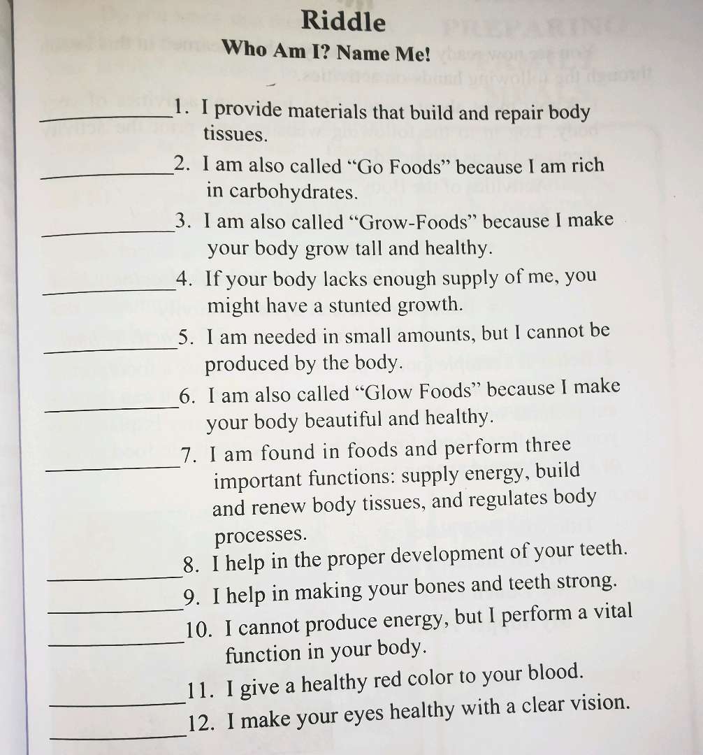 Riddle Who Am I Name Me 1 I provide | StudyX