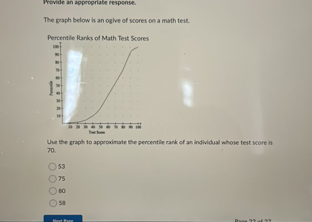 Provide an appropriate response The graph | StudyX