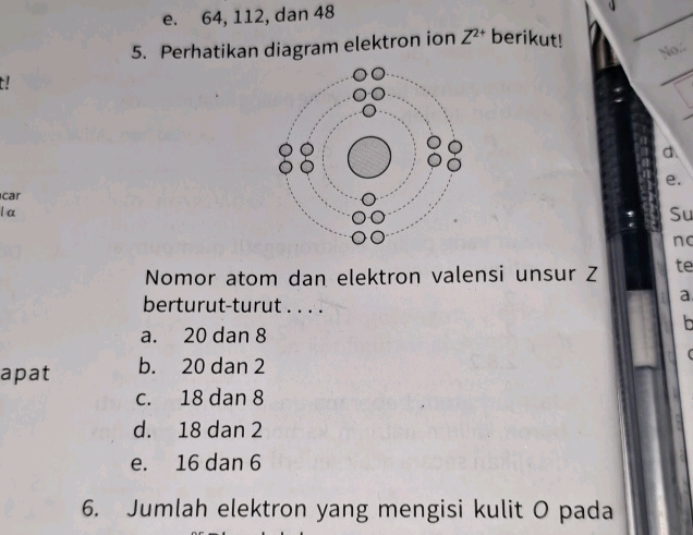 5 Perhatikan diagram elektron ion Z2+ | StudyX