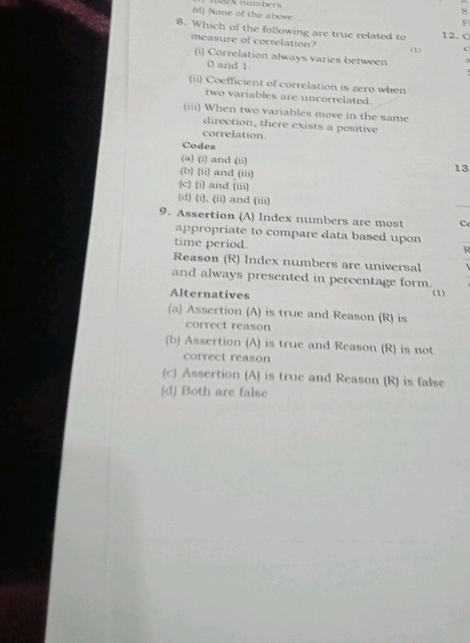 8 Which of the following are true related to | StudyX