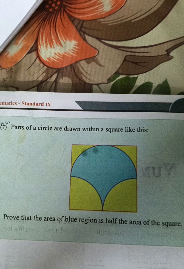 Parts of a circle are drawn within a square | StudyX