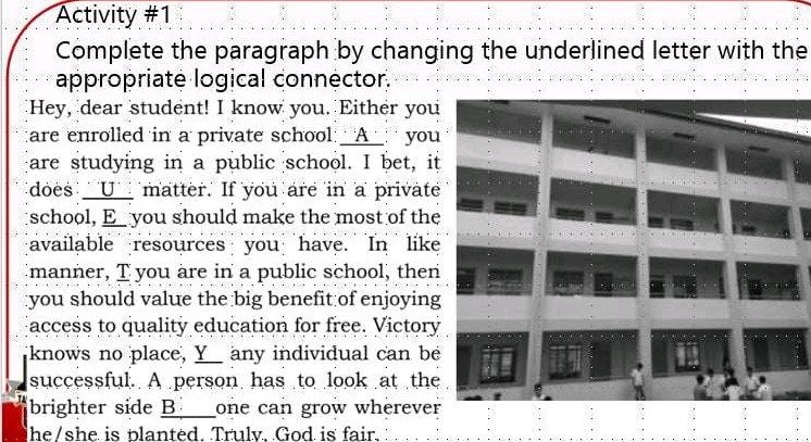 Activity 1 Complete the paragraph by | StudyX