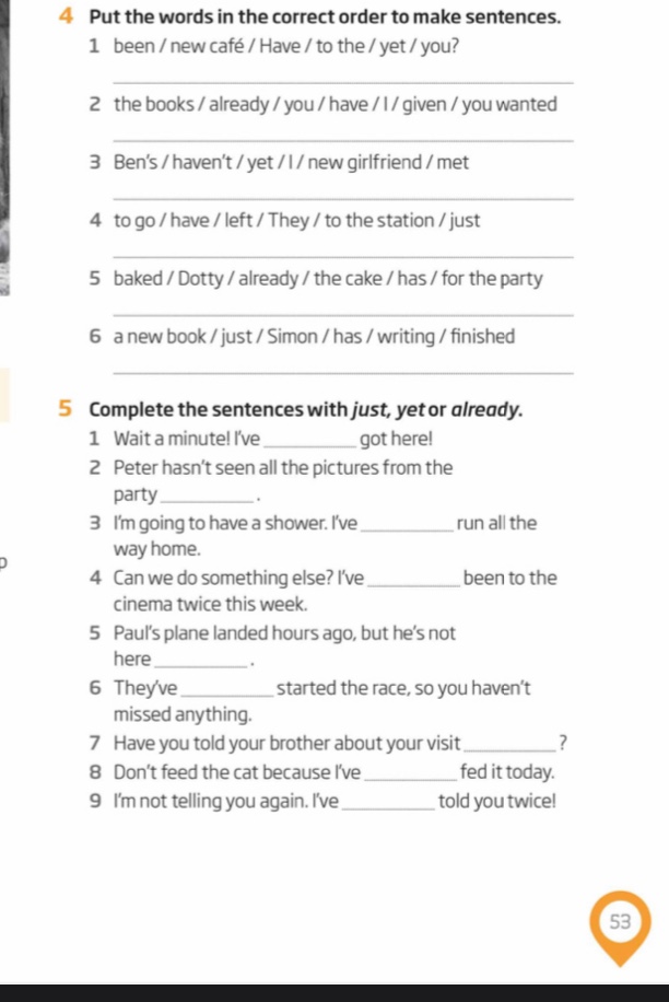 4 Put the words in the correct order to make | StudyX