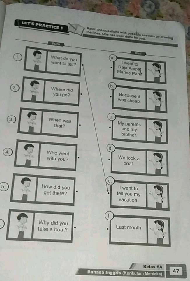 LETS PRAGTICE Match the questions with | StudyX