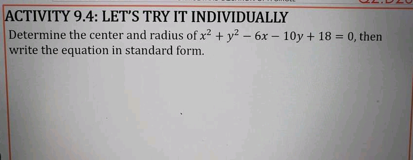 ACTIVITY 94 LETS TRY IT INDIVIDUALLY | StudyX