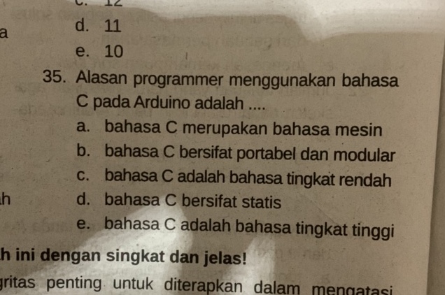 35 Alasan programmer menggunakan bahasa C | StudyX