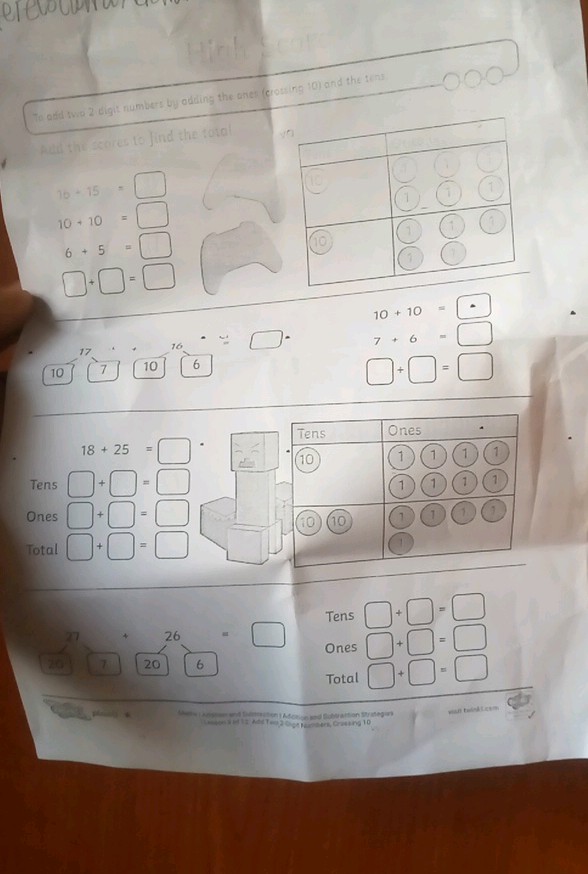 To add two 2 digit numbers by adding the | StudyX