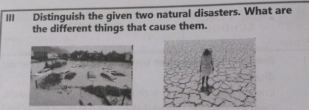 Distinguish the given two natural disasters | StudyX