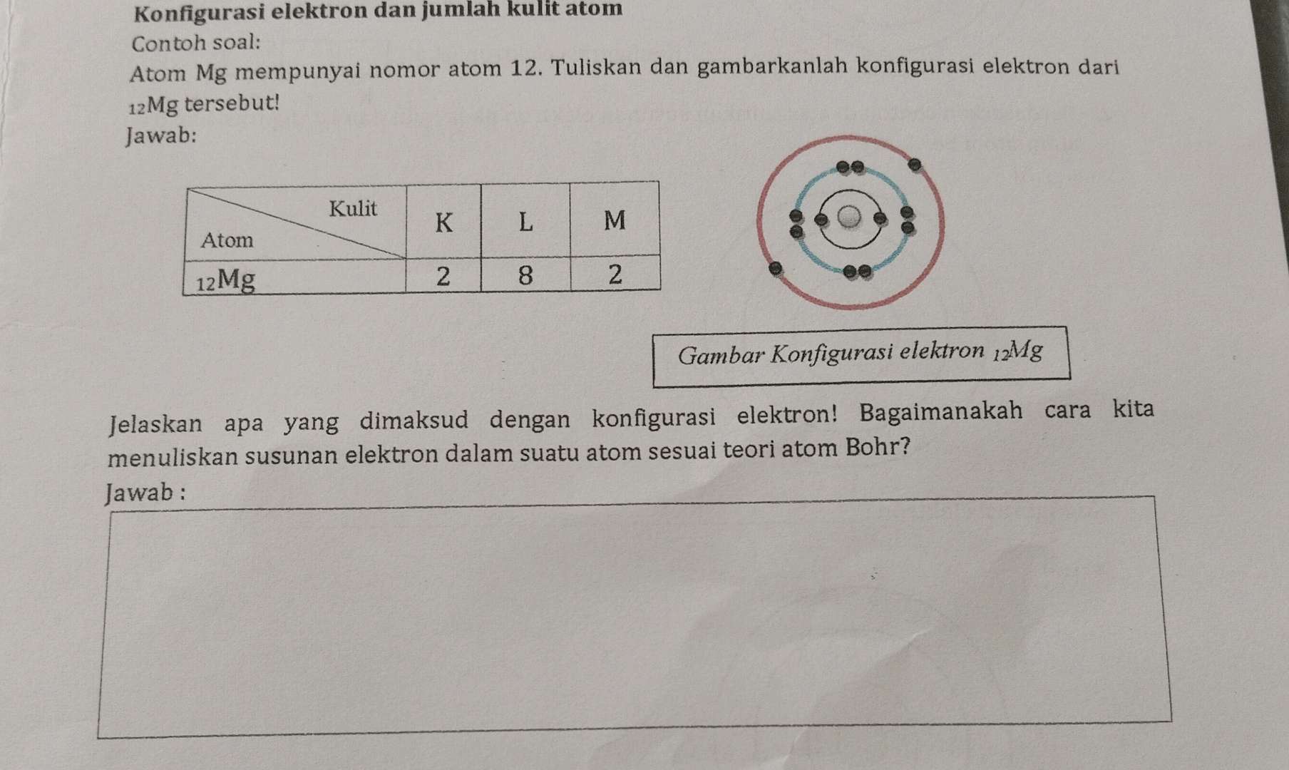 Konfigurasi elektron dan jumlah kulit atom | StudyX